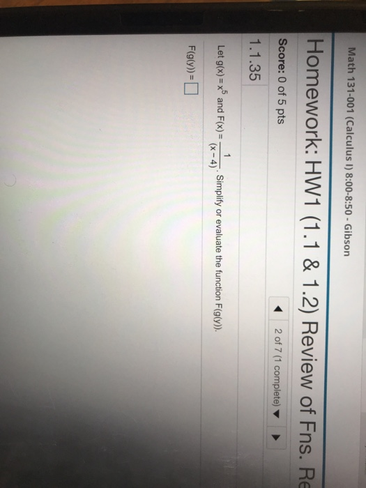 Solved Math 131-001 (Calculus I) 8:00-8:50 - Gibson | Chegg.com