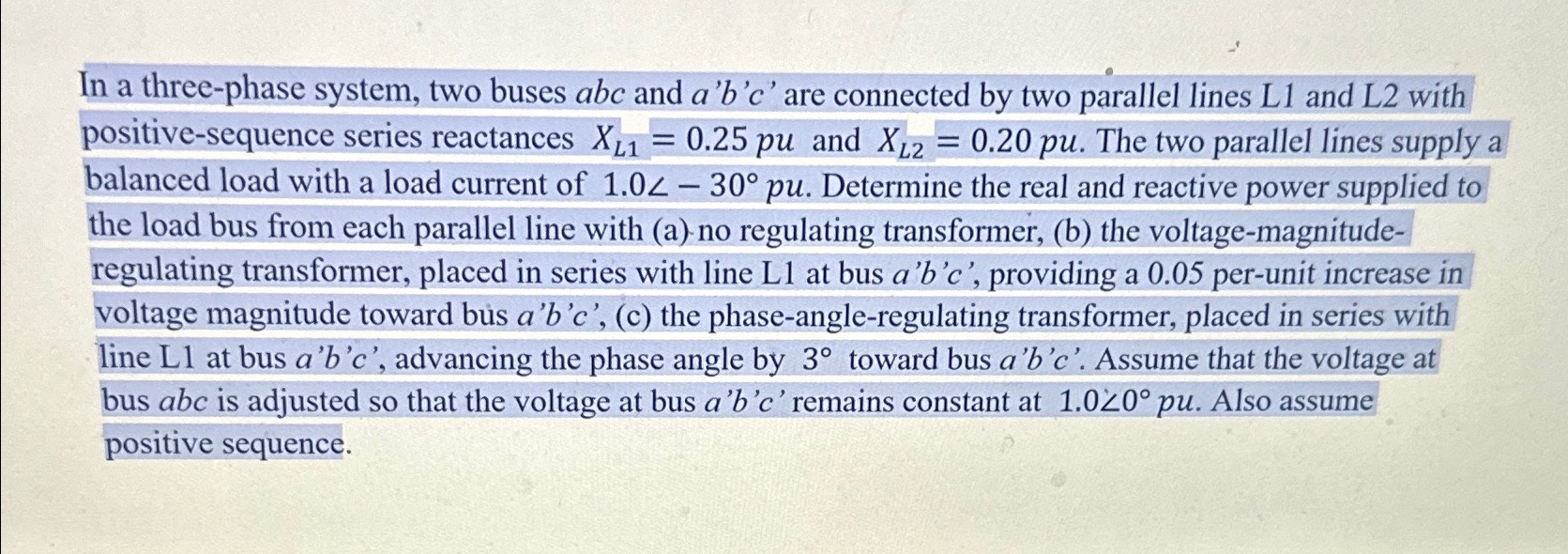 Solved In a three-phase system, two buses abc and a^(')b ' c | Chegg.com