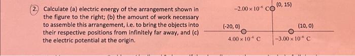 Solved 2. Calculate (a) electric energy of the arrangement | Chegg.com
