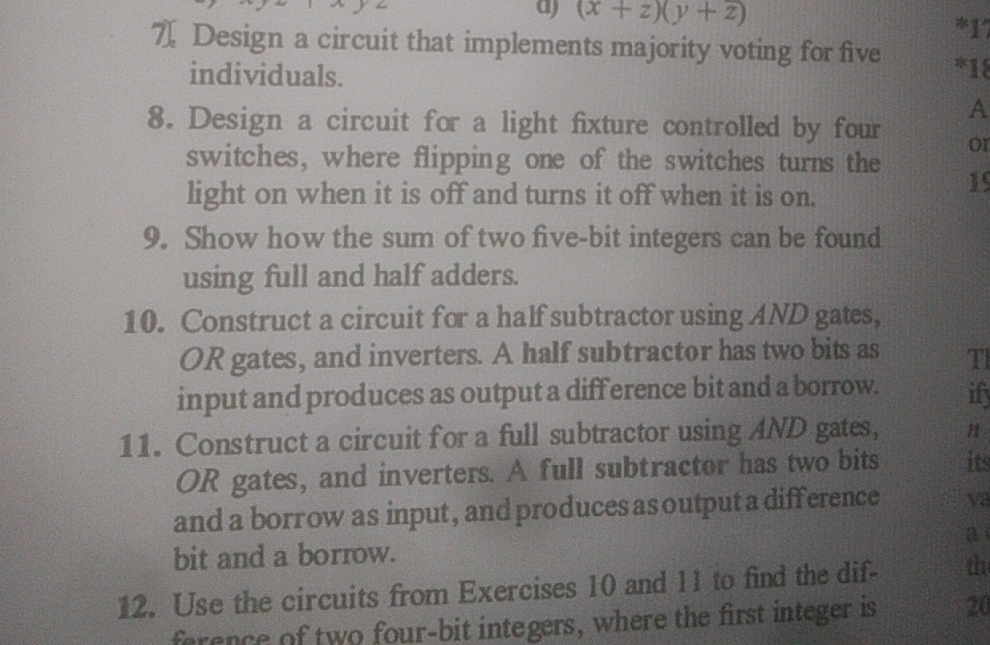 Solved . ﻿Design a circuit that implements majority voting | Chegg.com