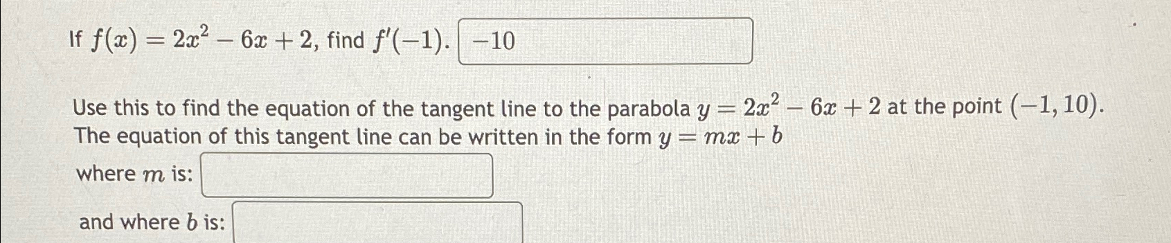 Solved If F X 2x2 6x 2 ﻿find F 1 Use This To Find The