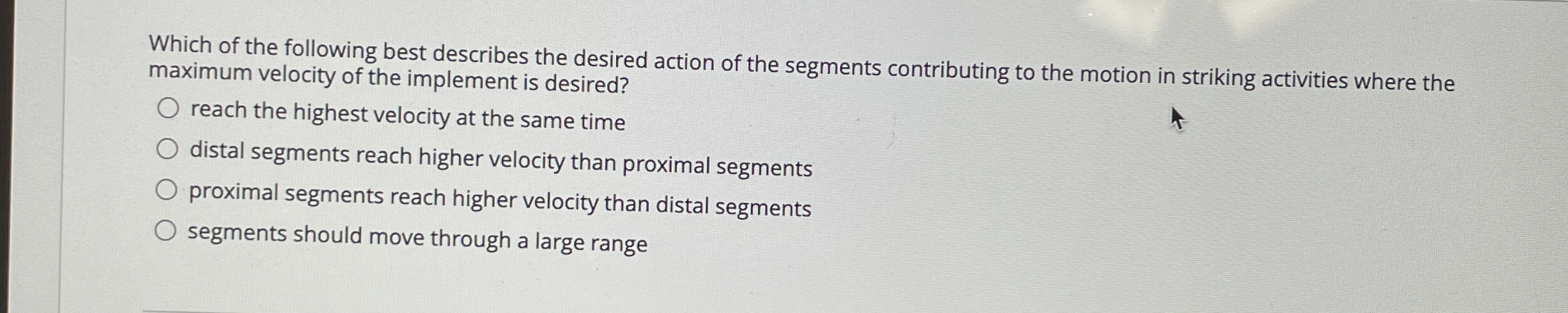 Solved Which of the following best describes the desired | Chegg.com