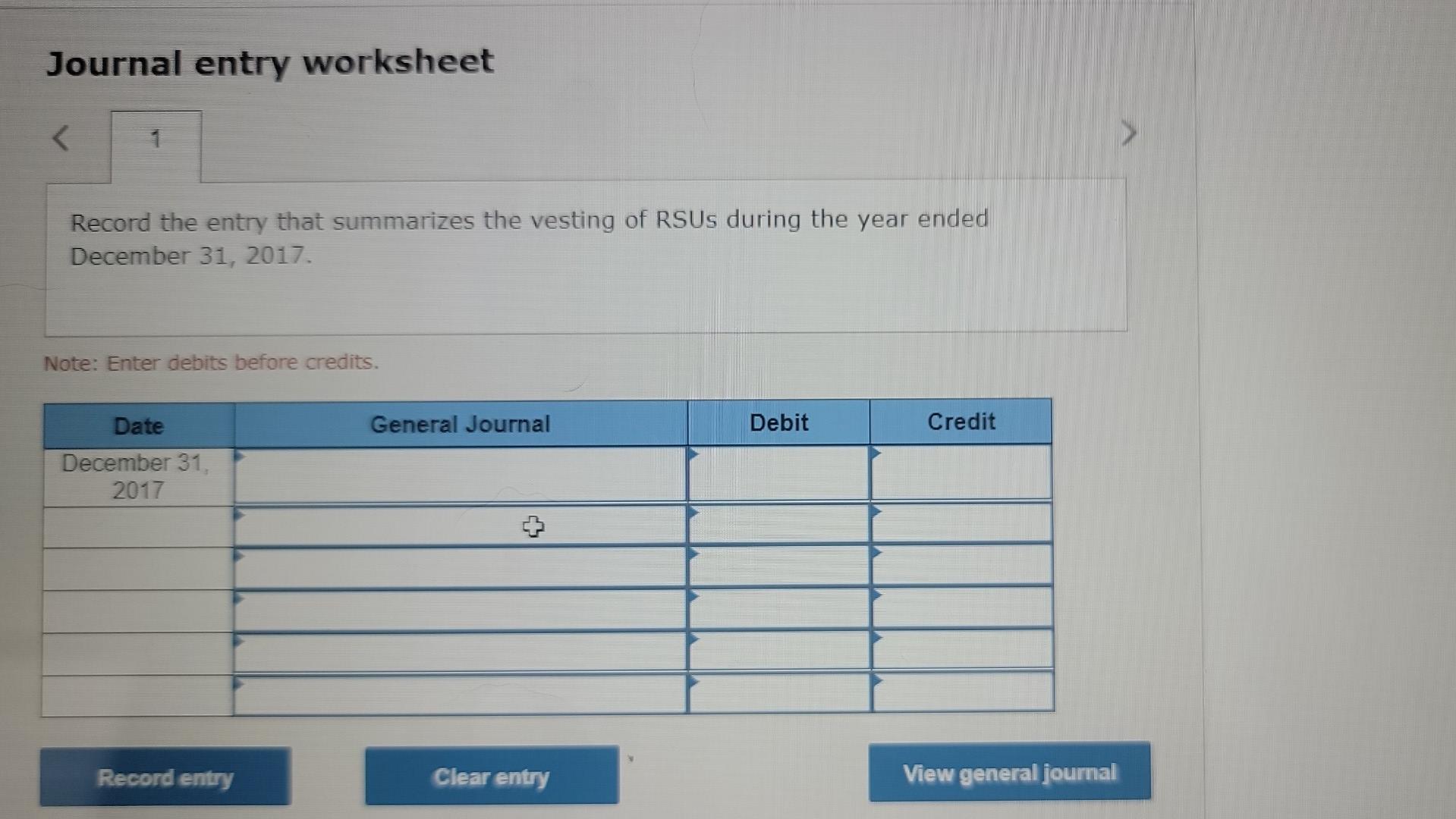 Solved Journal entry worksheet