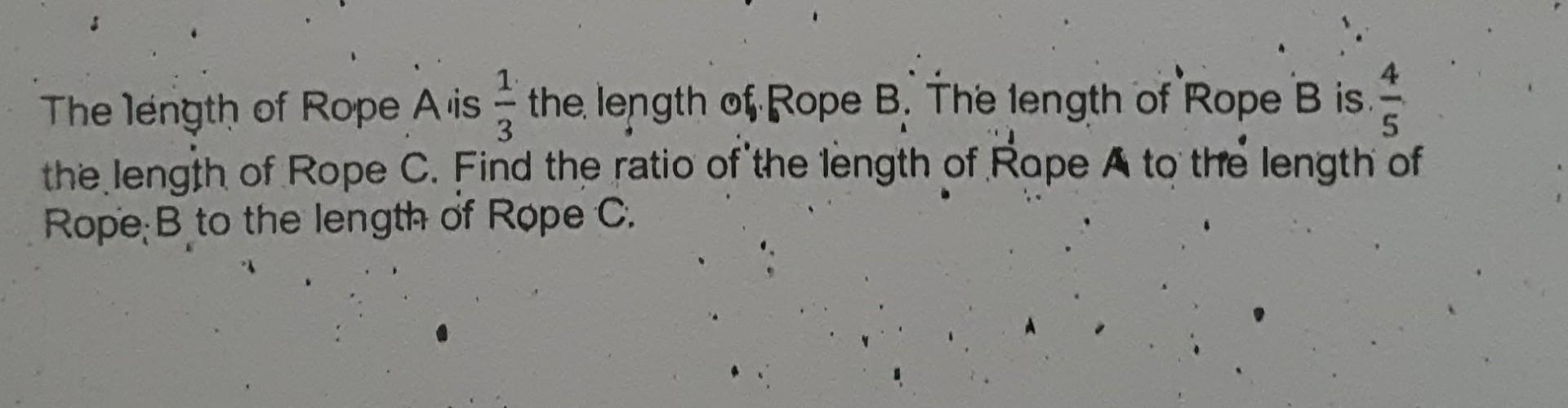 Solved The length of Rope A is 31 the length of Rope B. The | Chegg.com