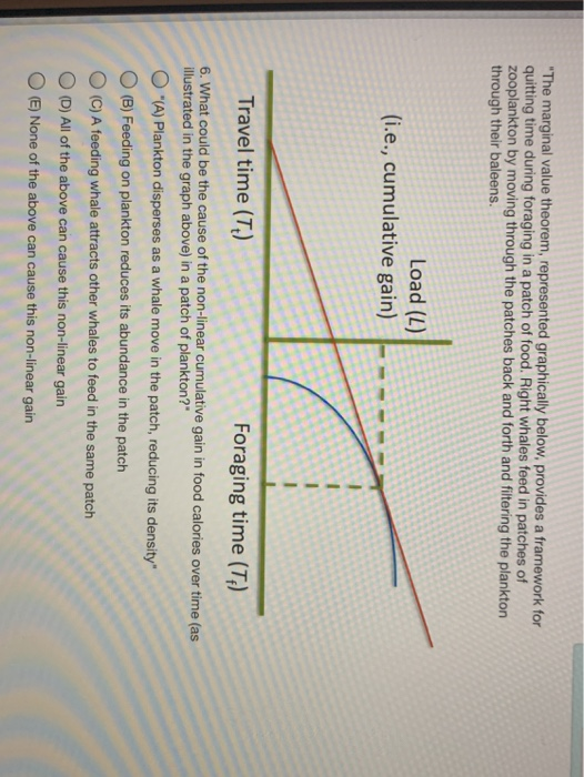 Solved "The marginal value theorem, represented graphically | Chegg.com