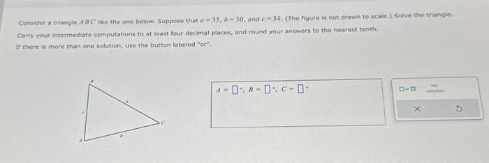 Solved Consider a triangle ABC ike the one below. Suppose | Chegg.com