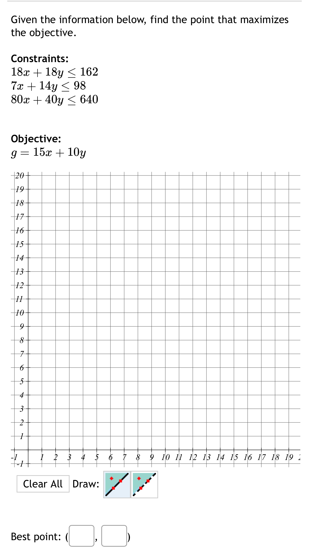 Solved Given the information below, find the point that | Chegg.com
