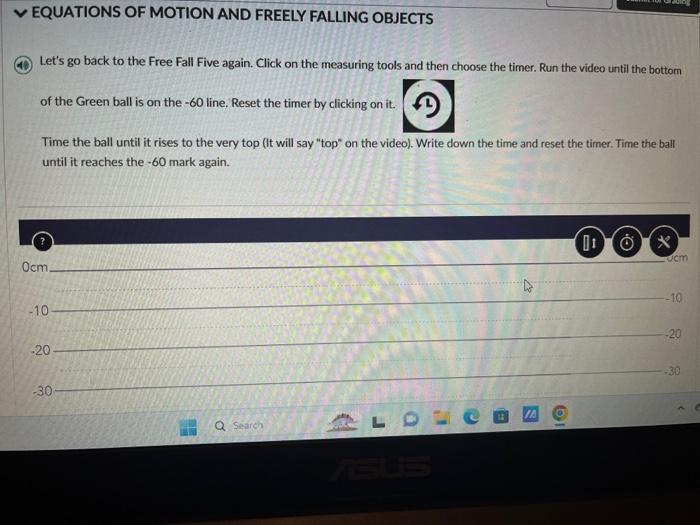 EQUATIONS OF MOTION AND FREELY FALLING OBJECTS Let's | Chegg.com