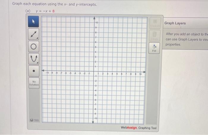 Solved Graph each equation using the x-and y-intercepts. (a) | Chegg.com