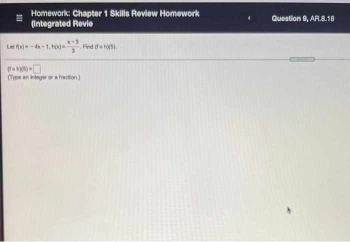 Solved TID Homework: Chapter 1 Skills Review Homework | Chegg.com