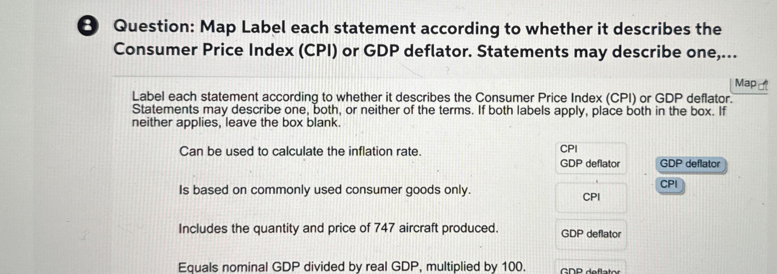Solved 3 ﻿Question: Map Label each statement according to | Chegg.com