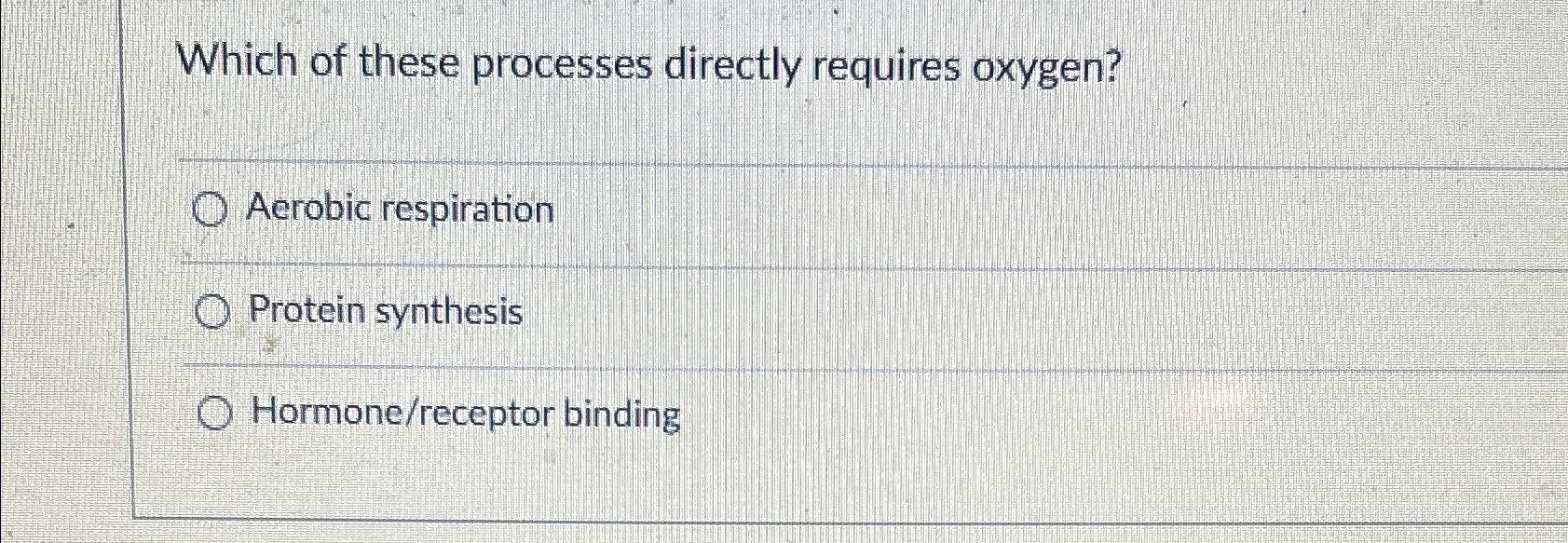 Solved Which of these processes directly requires | Chegg.com