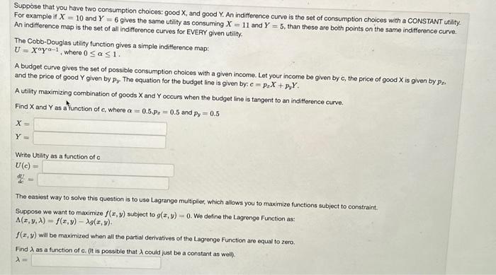 Solved Suppose that you have two consumption choices: good | Chegg.com