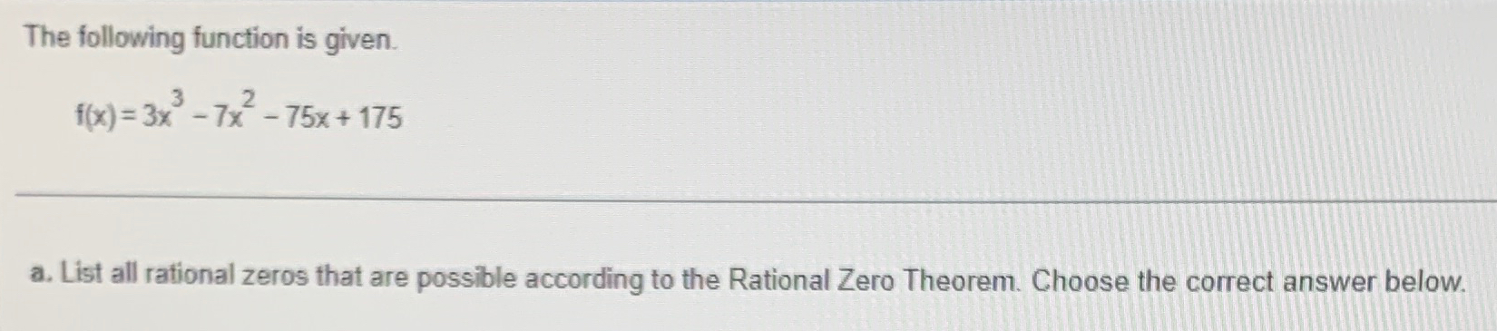 Solved The following function is | Chegg.com