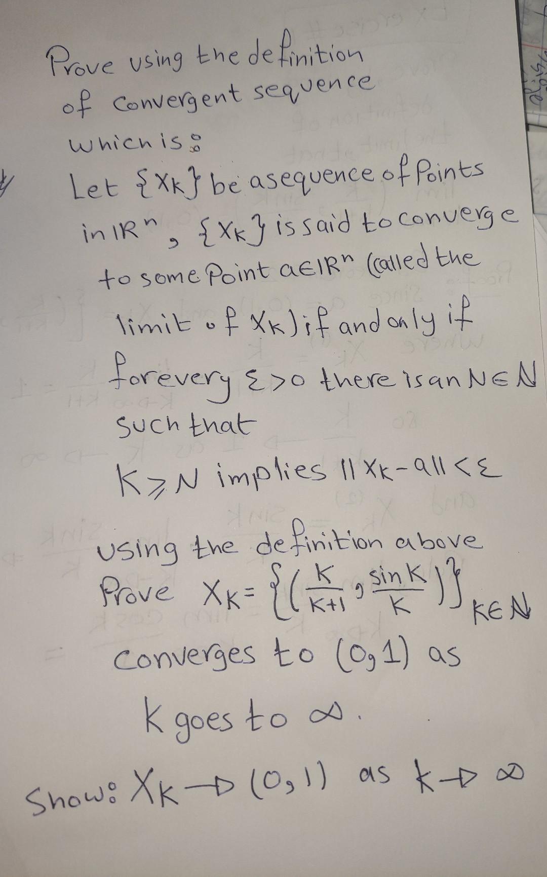 Solved Prove using the definition of Convergent sequence | Chegg.com