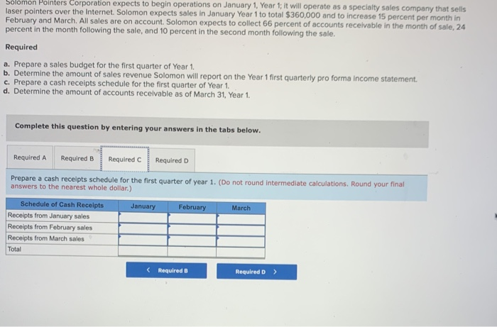 Solved Solomon Pointers Corporation expects to begin | Chegg.com