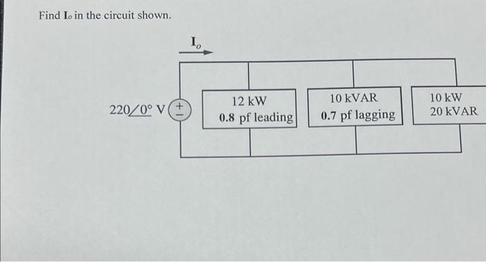 Solved Find Io in the circuit shown. | Chegg.com