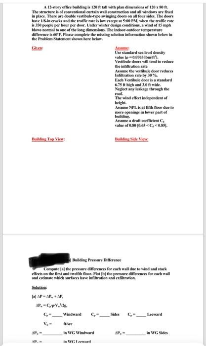 Solved A 12-story office building is 120ft tall with plan | Chegg.com