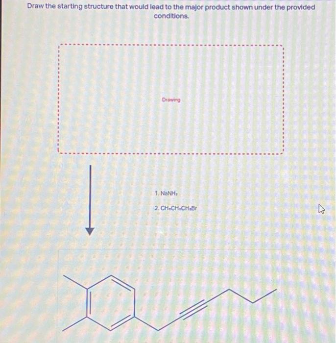 Solved Draw the starting structure that would lead to the | Chegg.com