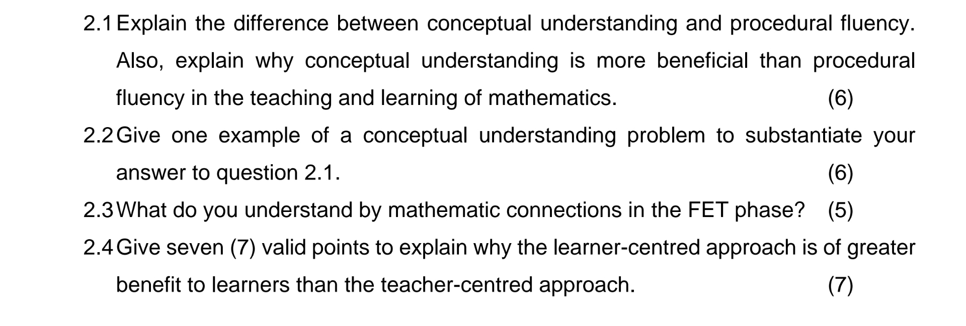 Solved 2.1 ﻿Explain the difference between conceptual | Chegg.com