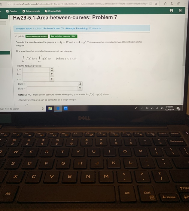 Solved 8 https//ww3mathmsu.edu/webwork2/mth 132 us 19 | Chegg.com