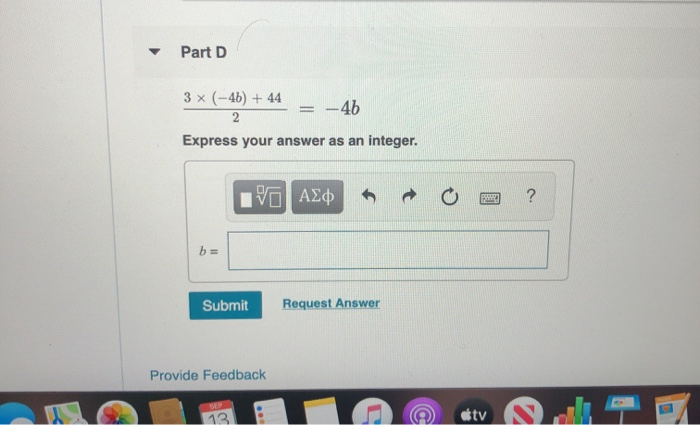 Solved Part D 3 (-46) + 44 --46 2 Express your answer as an | Chegg.com