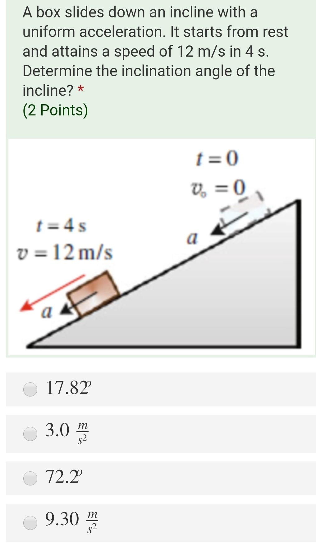 Solved A box slides down an incline with a uniform | Chegg.com