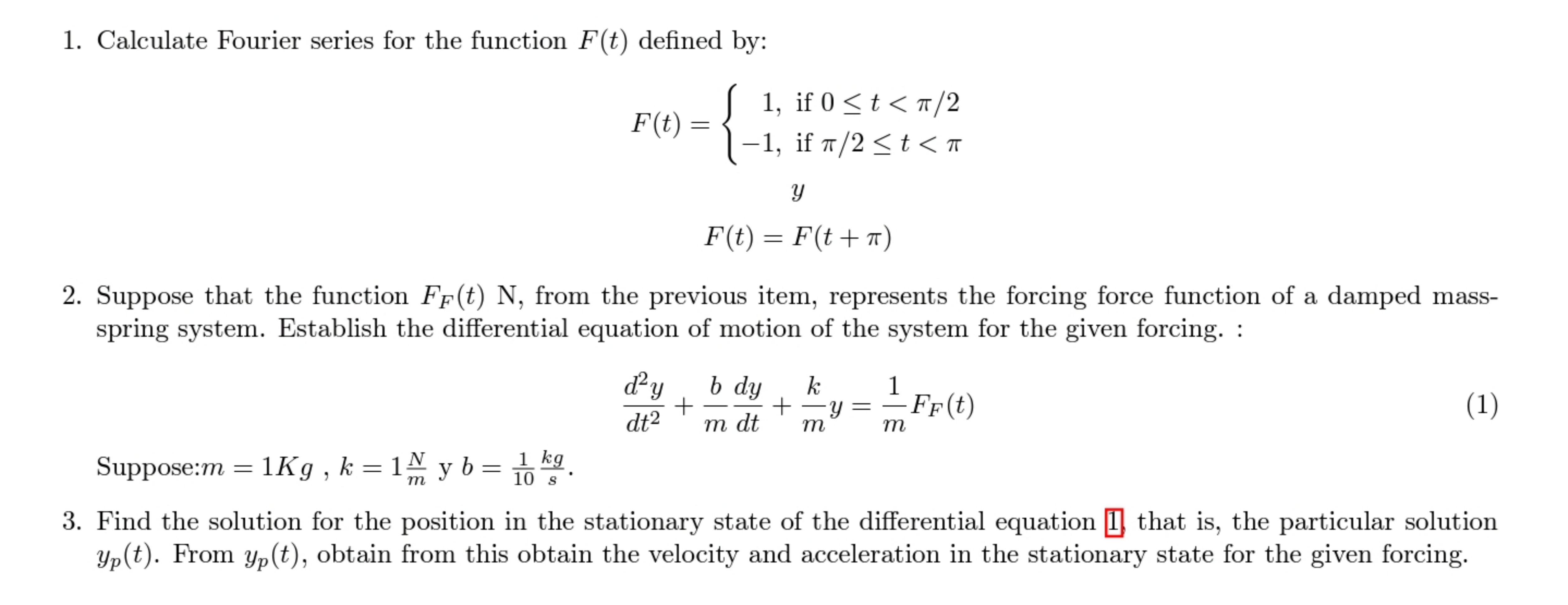 Solved Calculate Fourier series for the function F(t) | Chegg.com