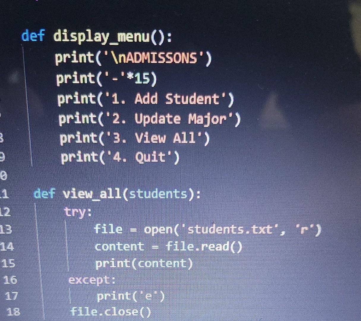 Solved I Am Creating This Program In Python And I Need Some 9185