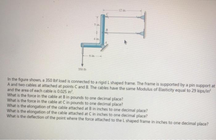 Solved the figure shown a 350 lbf load is connected to a | Chegg.com