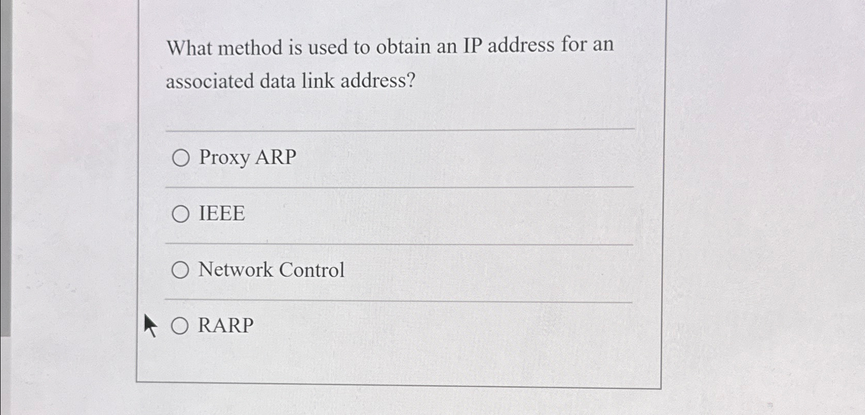 Solved What method is used to obtain an IP address for an | Chegg.com