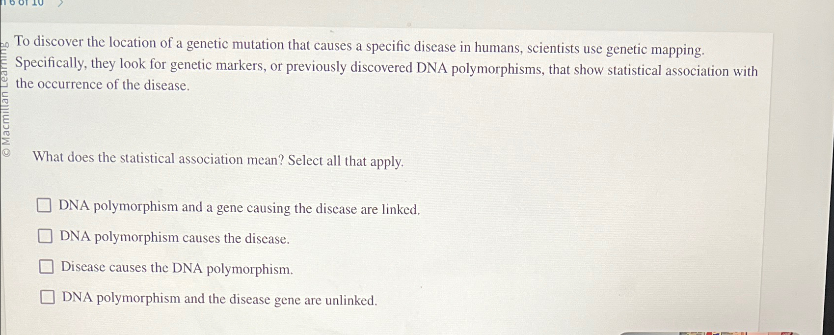 Solved To discover the location of a genetic mutation that | Chegg.com