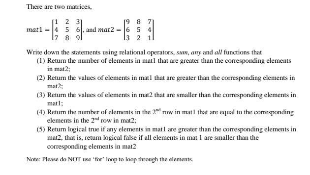 Solved There are two matrices, mat 1=⎣⎡147258369⎦⎤, and mat | Chegg.com