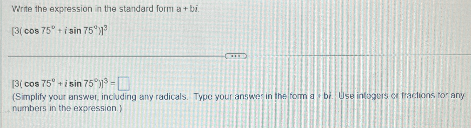 Solved Write the expression in the standard form | Chegg.com