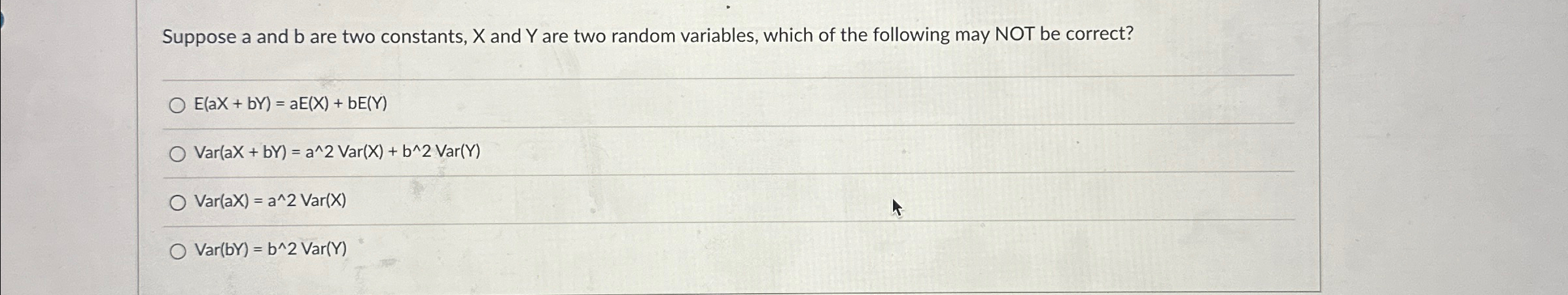 Solved Suppose a and b ﻿are two constants, x ﻿and Y ﻿are two | Chegg.com