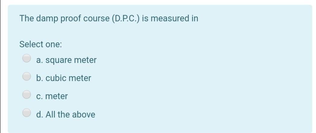 Solved The correct prismoidal formula for volume is Select | Chegg.com