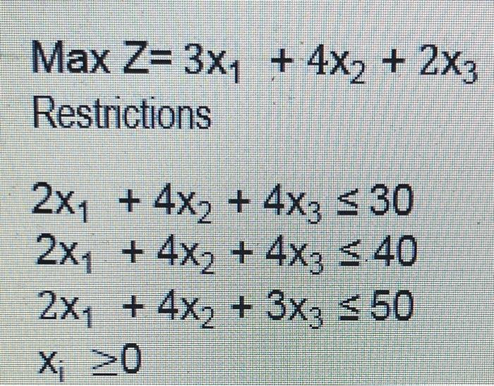 Solved For the following problem use LINDO to solve this LP | Chegg.com