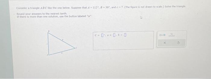 Solved Consider a triangle ABC like the one below. Suppose | Chegg.com