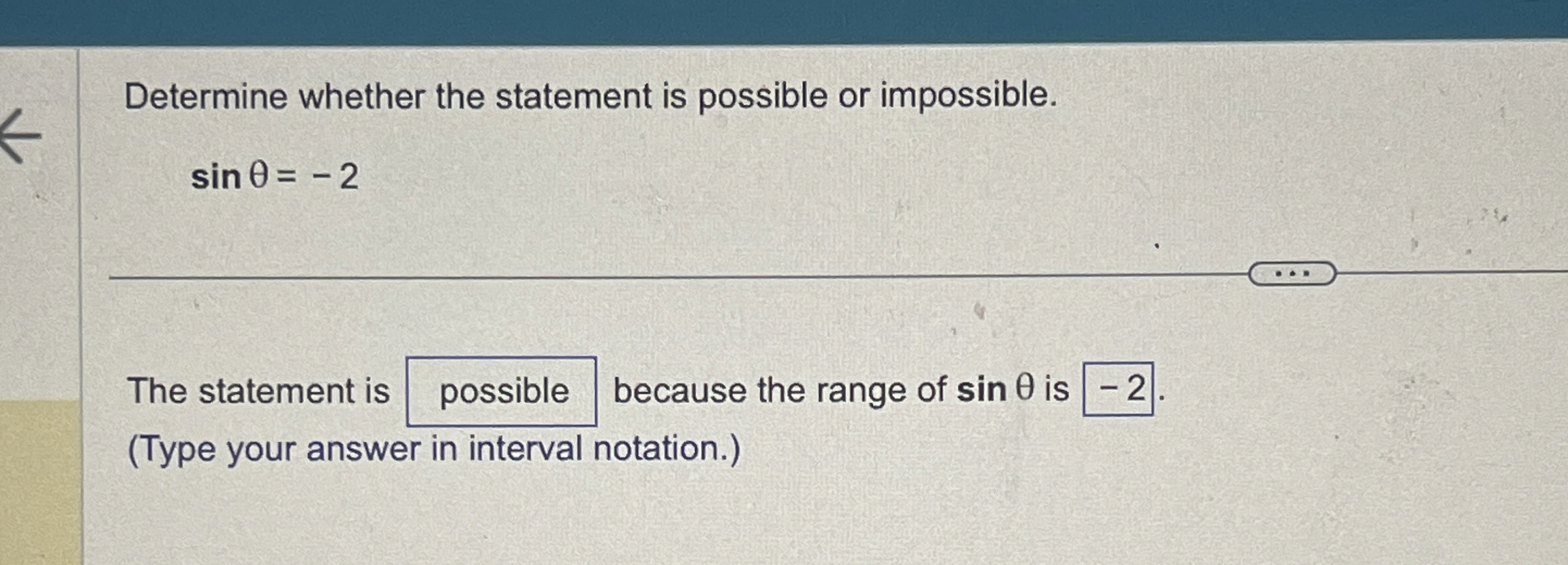 Solved Determine whether the statement is possible or | Chegg.com