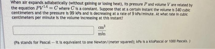 Solved When air expands adiabatically (without gaining or | Chegg.com