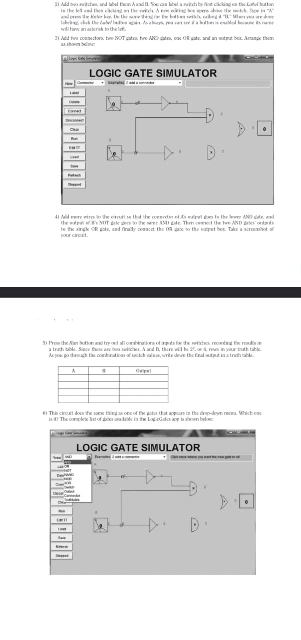 Solved Add two switches, and label them A and B. ﻿You can | Chegg.com