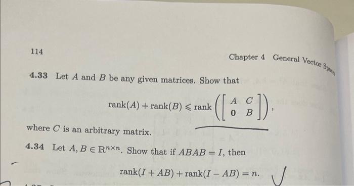 Solved 4.33 Let A and B be any given matrices. Show that | Chegg.com