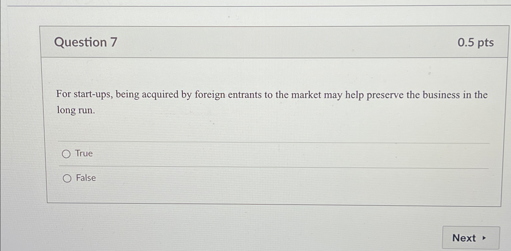 Solved Question 70.5ptsFor start-ups, being acquired by | Chegg.com