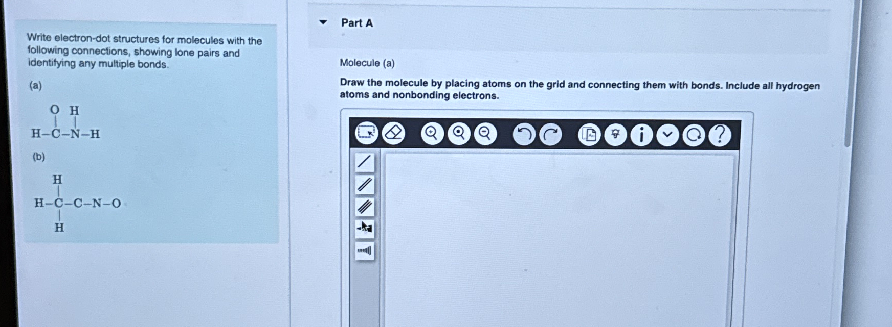 Solved Write electron-dot structures for molecules with the | Chegg.com