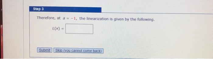 Solved Tutorial Exercise Find the linearization L(x) of the | Chegg.com