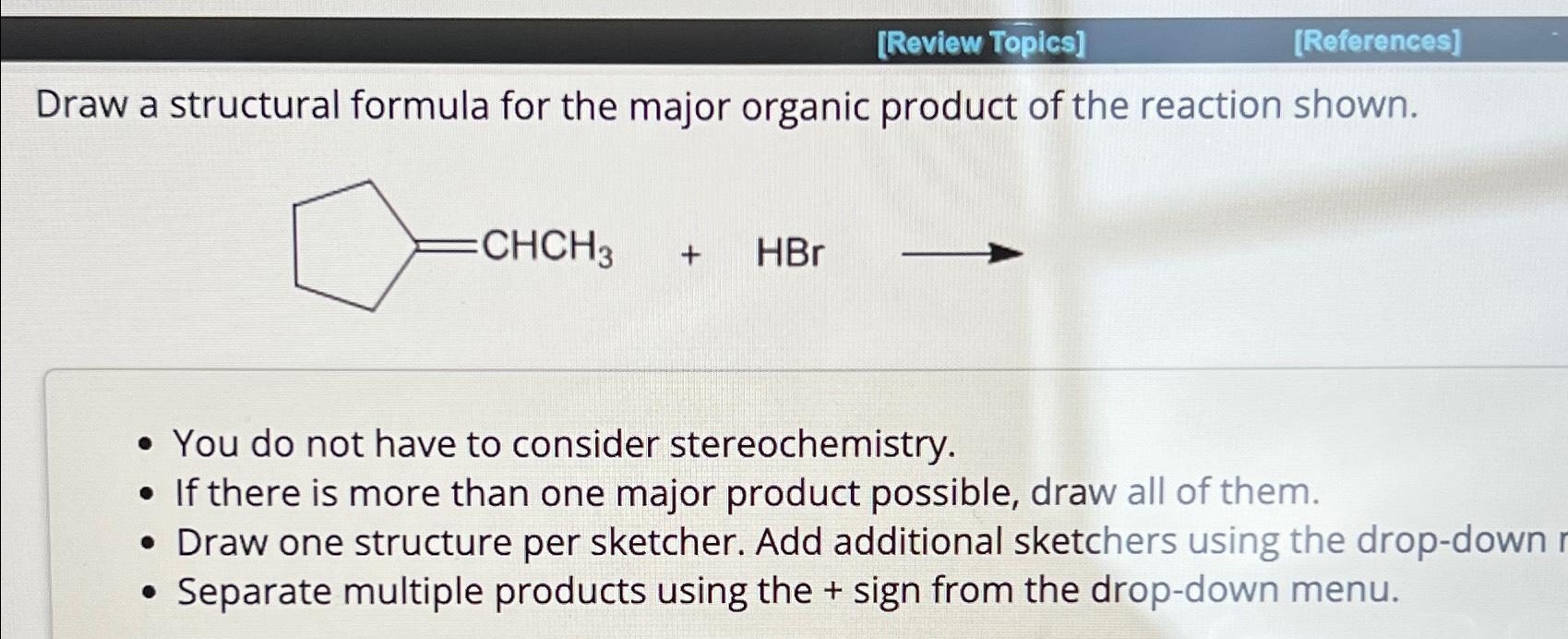 Solved [Review Topics][References]Draw a structural formula | Chegg.com