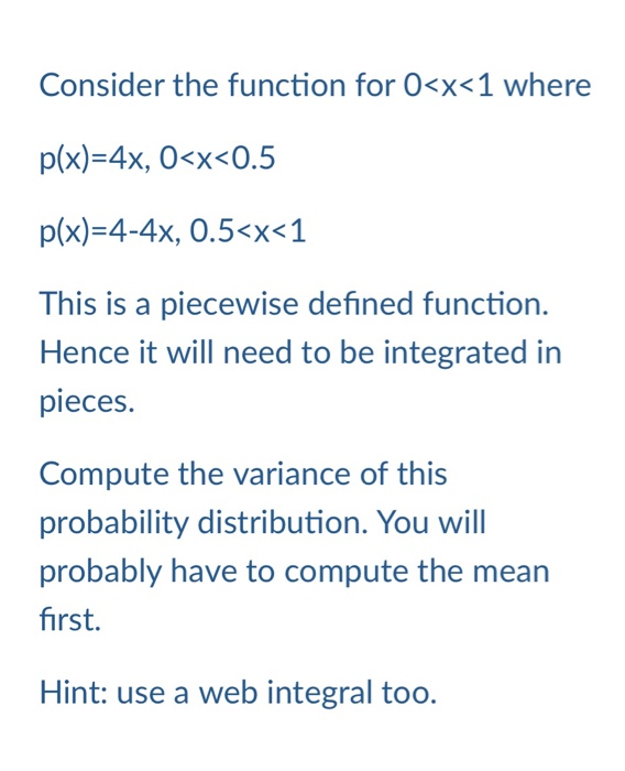 Solved Consider the function for 0 | Chegg.com
