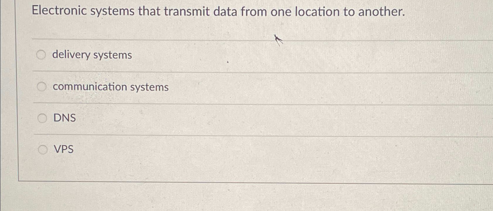 Solved Electronic systems that transmit data from one | Chegg.com
