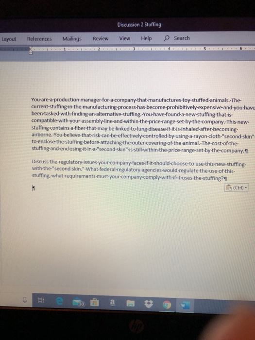 Solved Discussion 2 Stuffing Layout References Mailings | Chegg.com
