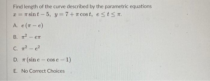 Solved Find length of the curve described by the parametric | Chegg.com